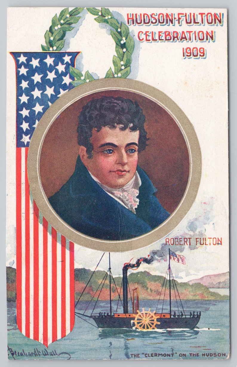7511 Hudson Fulton Celebration 1909 Robert Fulton New York Vintage ...