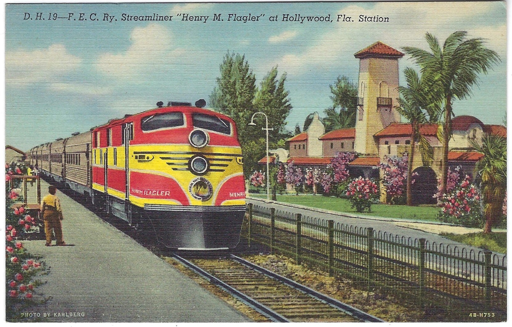 Hollywood,fl Florida East Coast Railway Streamliner henry M. Flagler ...
