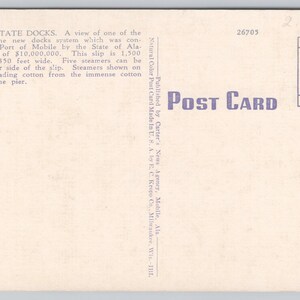 Mobile Alabama State Docks Piers A and B Vintage Postcard 0869 - Etsy