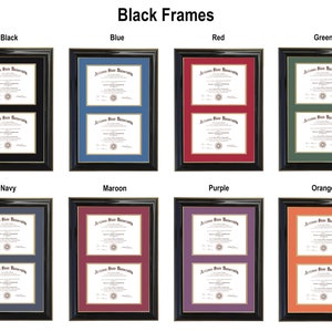 Handcrafted Double Diploma Frame: Graduation Gift, College Degree - Etsy