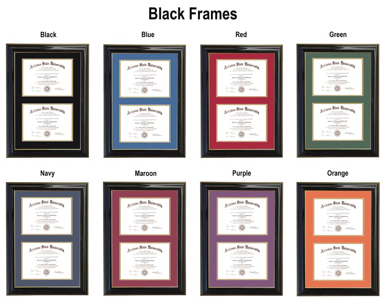 Handcrafted Double Diploma Frame: Graduation Gift, College Degree - Etsy