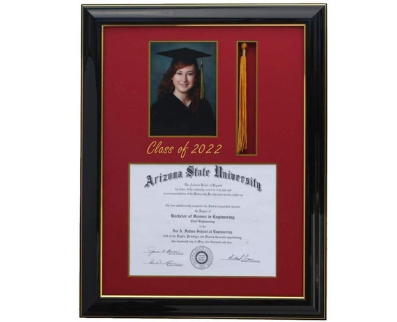 Diploma Frame With Tassel and a 5x7 Pic. B SQ customizable - Etsy