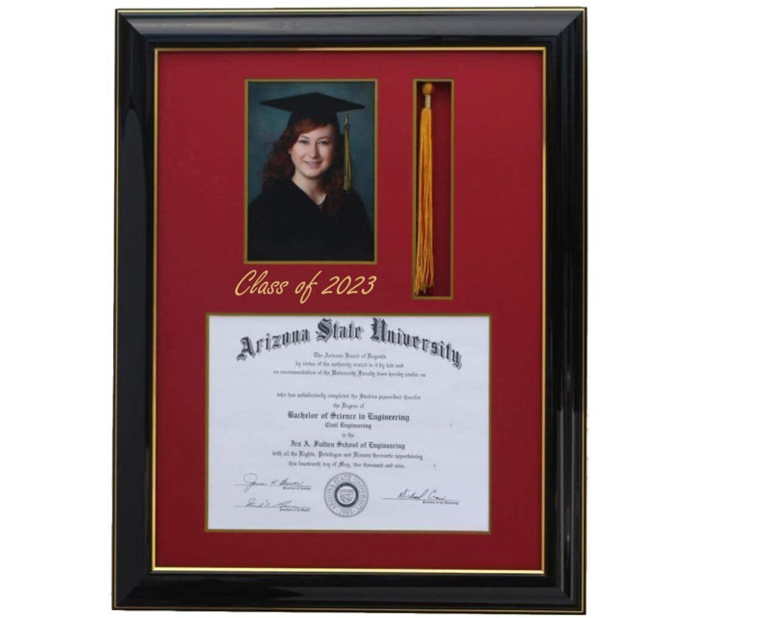 Diploma Frame With Tassel and a 5x7 Pic. B SQ customizable - Etsy
