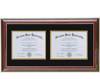 Double Diploma Frame | Etsy