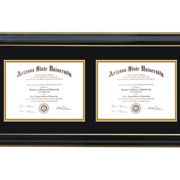 Double Diploma Frame - Etsy