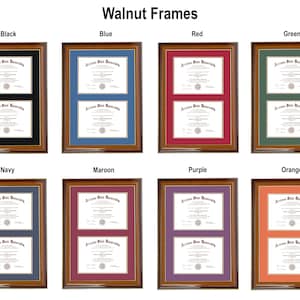 Handcrafted Double Diploma Frame: Graduation Gift, College Degree - Etsy