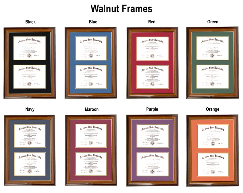 Handcrafted Double Diploma Frame: Graduation Gift, College Degree - Etsy