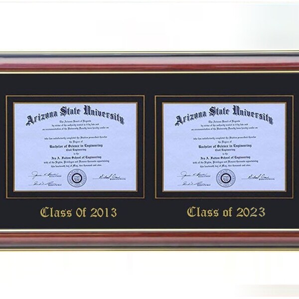 Double Diploma Frame - Etsy