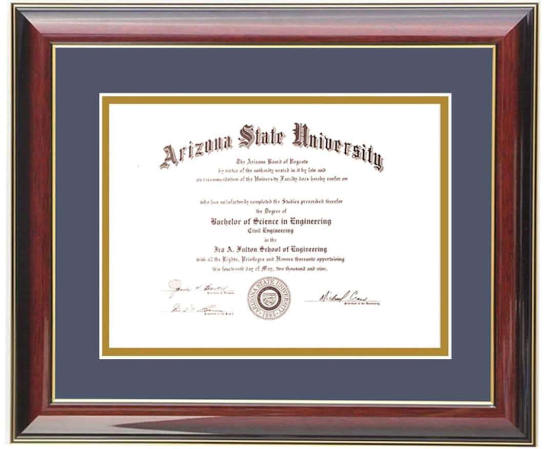 Diploma frame, Degree Frame, Certificate Frame, Mahogany/Navy RC 8x6 ...