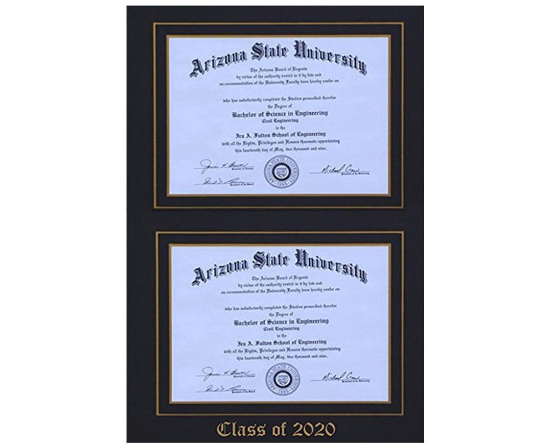 Double Diploma Mat Board Without Frame SQ 8x6,9x7,10x8,11x8.5,12x9 ...