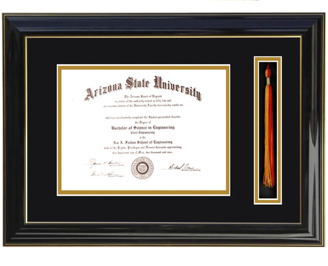 Custom Diploma Frame With Tassel Holder Black-black 8x6,6x8,9x7,7x9 ...