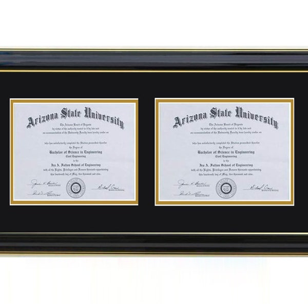 Double Diploma Frame - Etsy