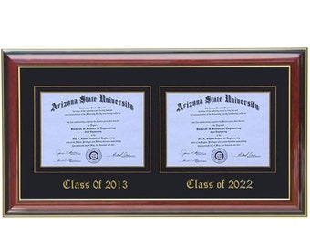 Double Diploma Frame | Etsy