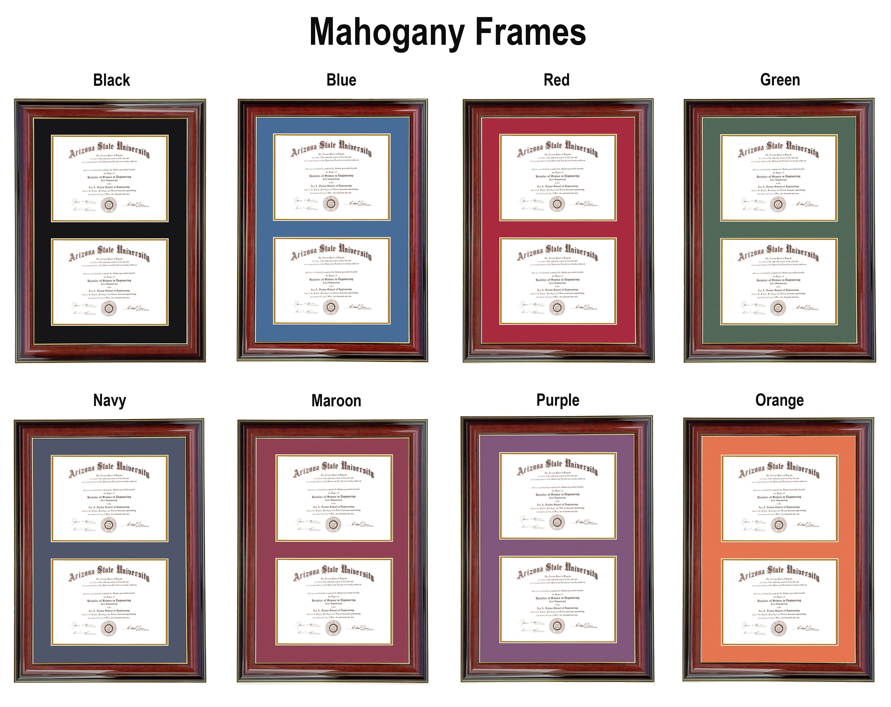 Double Diploma Frame BLG. RC-V 8x6,11x8.5,11x14,8x10,5x7,7x9,9x12,10x13 ...