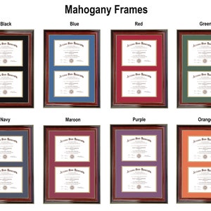 Handcrafted Double Diploma Frame: Graduation Gift, College Degree - Etsy