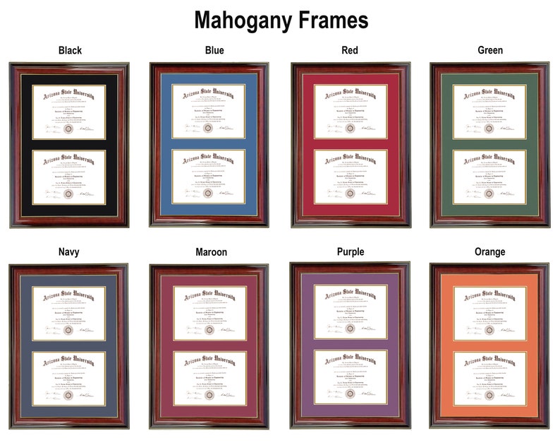 Handcrafted Double Diploma Frame: Graduation Gift, College Degree - Etsy
