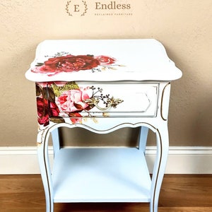 French Blue Nightstands, Farmhouse End Tables, Pair Bedside Tables - Etsy