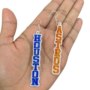Handmade Houston Astros Hanging Earrings Houston One Earring - Etsy