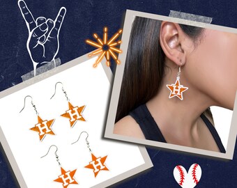 Astros Star H Earrings - Etsy