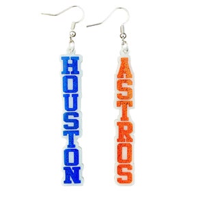 Handmade Houston Astros Hanging Earrings Houston One Earring - Etsy