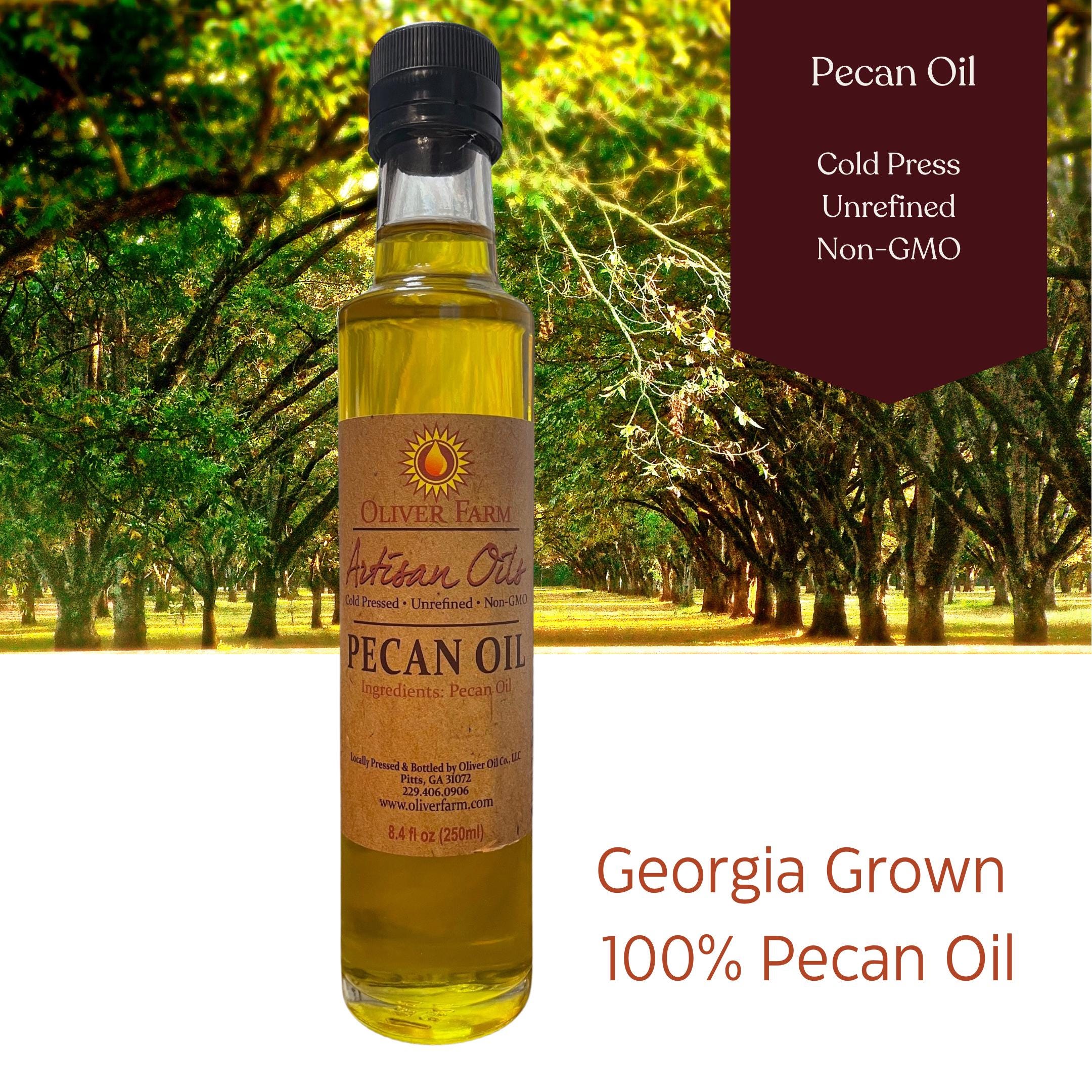 Pure Pecan Oil, Georgia Grown Label, Cold Press, Unrefined, Non-gmo ...
