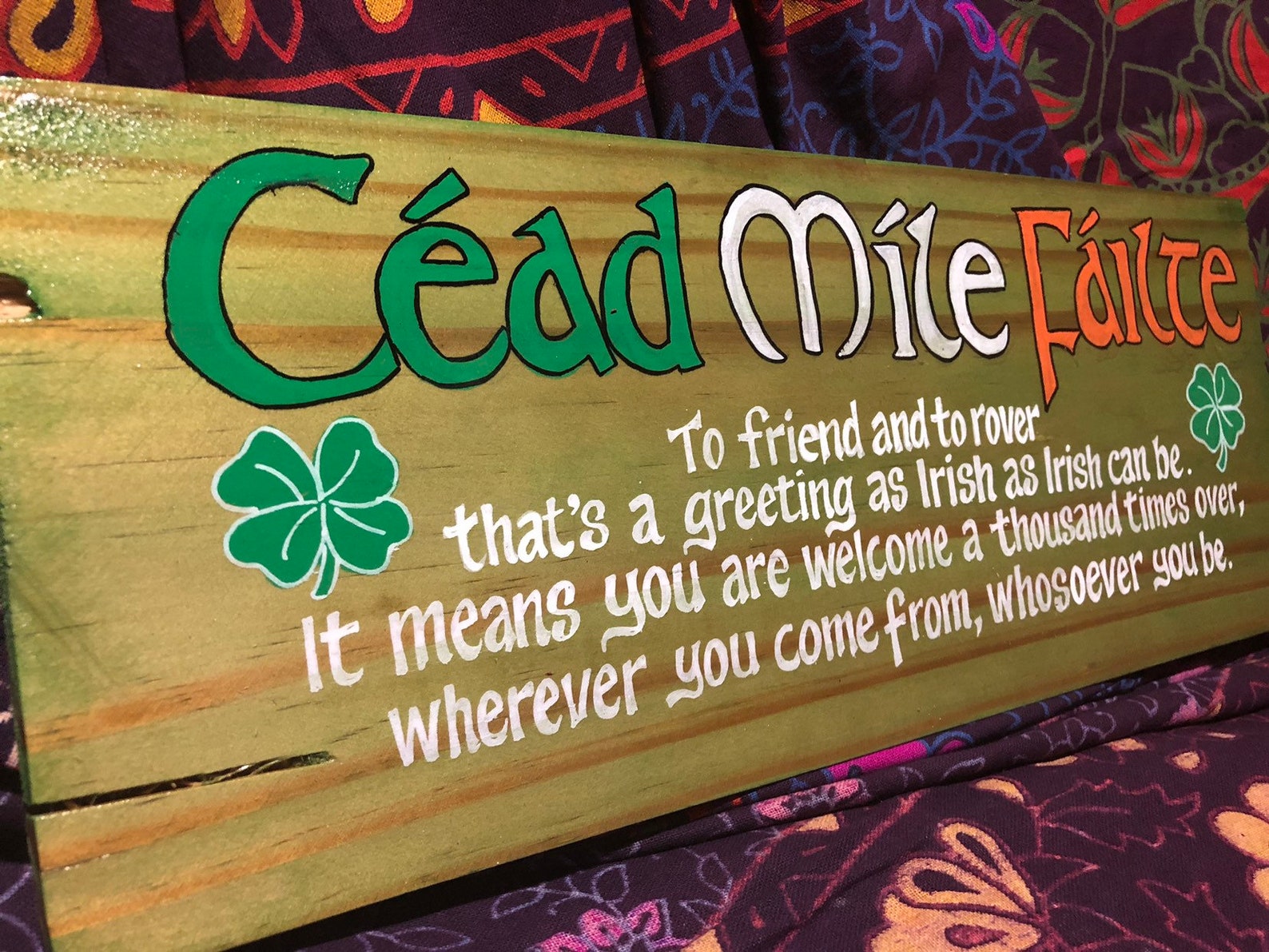 Hand Painted Celtic/irish/st Patrick's Day Wall Art on Wood - Etsy