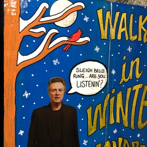 Christopher Walken “winter Wonderland” Handmade Christmas Sign - Etsy