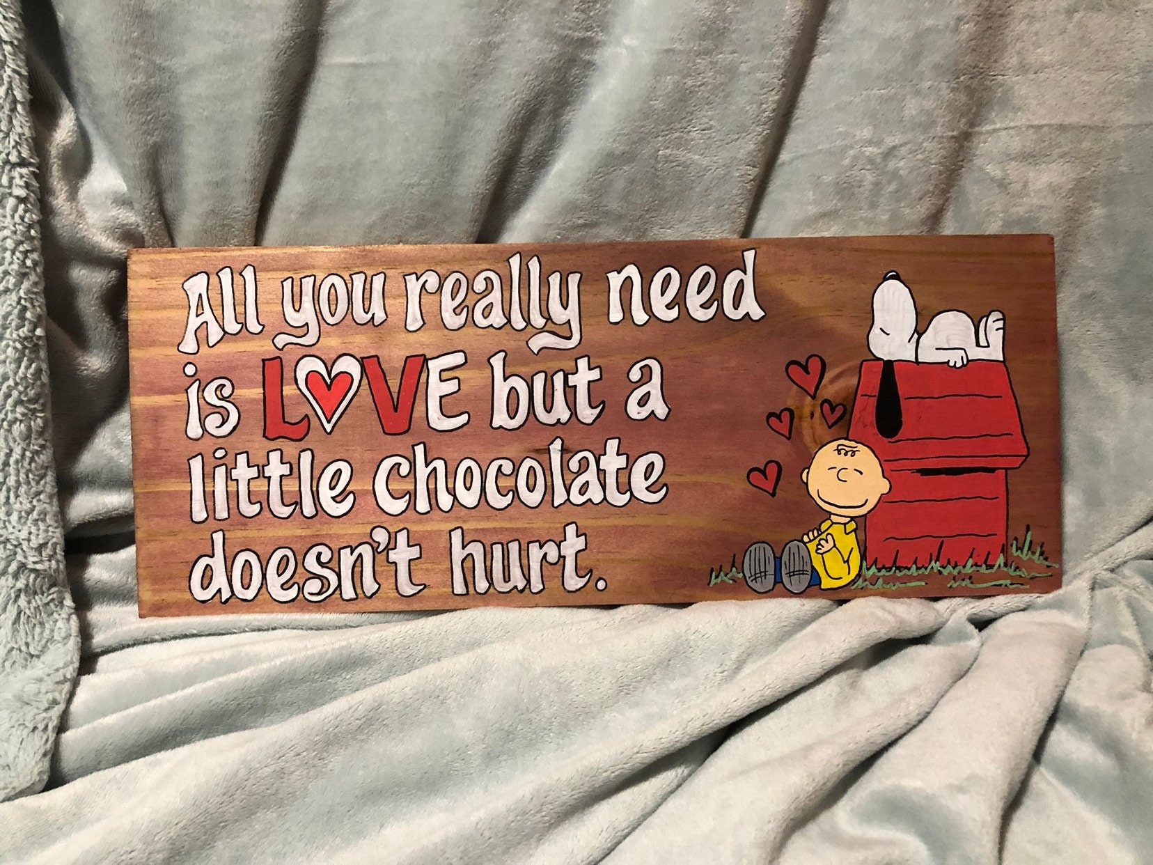 Charlie Brown Hand Painted Fence Board Sign Peanuts Snoopy - Etsy