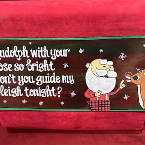 Handpainted Rudolph the Red Nose Reindeer Classic Christmas Wall Art - Etsy