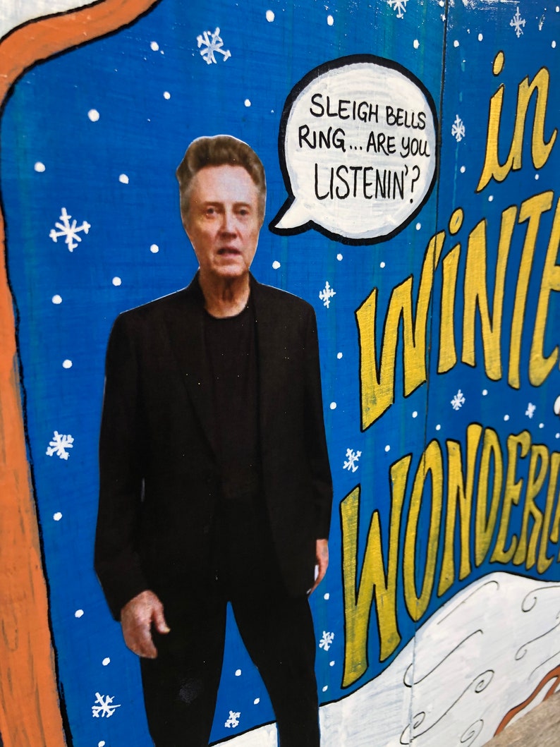 Christopher Walken winter Wonderland Handmade Christmas Sign - Etsy