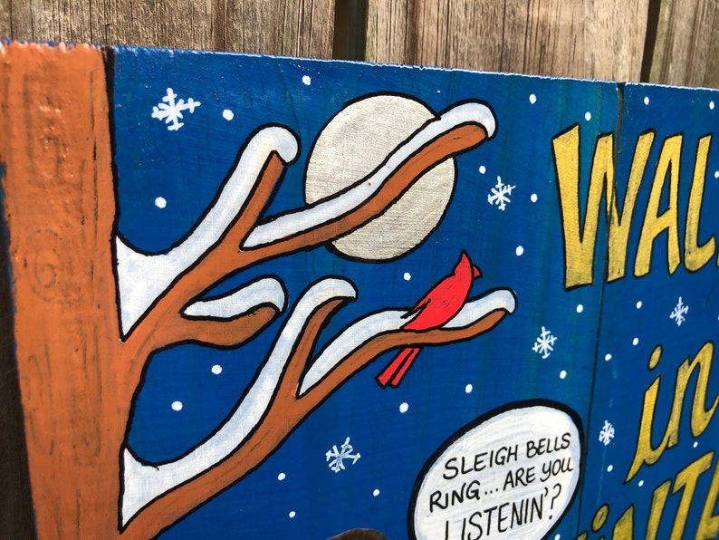 Christopher Walken winter Wonderland Handmade Christmas Sign - Etsy