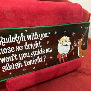 Handpainted Rudolph the Red Nose Reindeer Classic Christmas Wall Art - Etsy