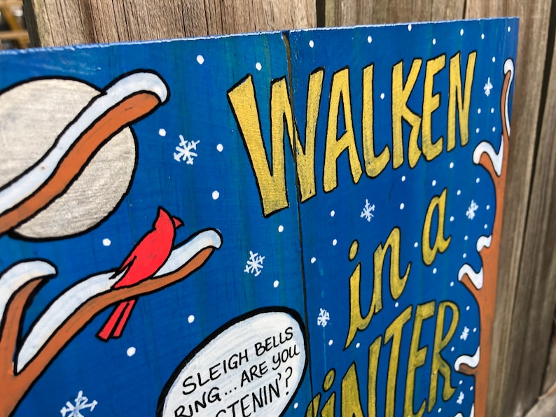 Christopher Walken winter Wonderland Handmade Christmas Sign - Etsy