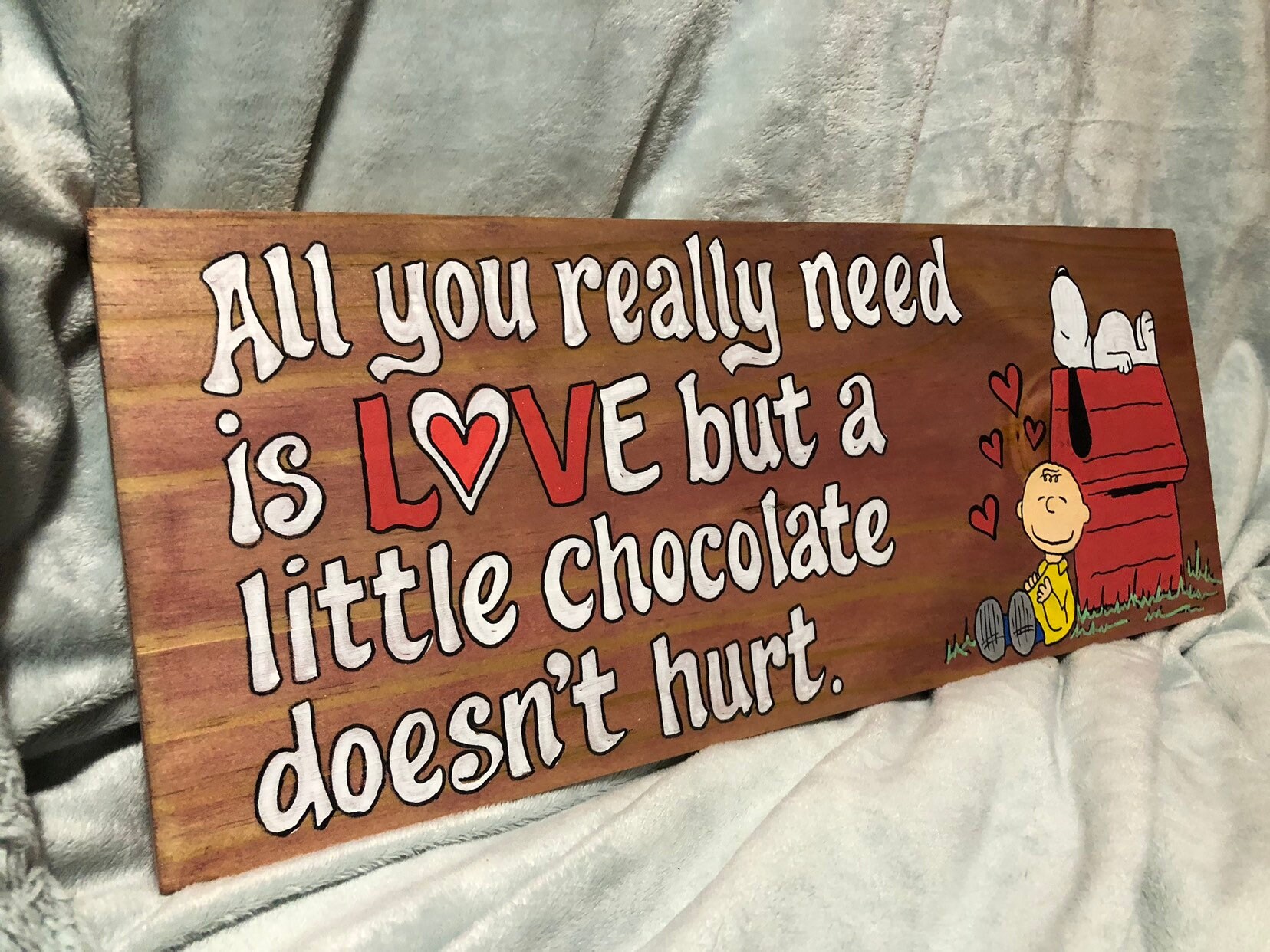 Charlie Brown Hand Painted Fence Board Sign Peanuts Snoopy - Etsy