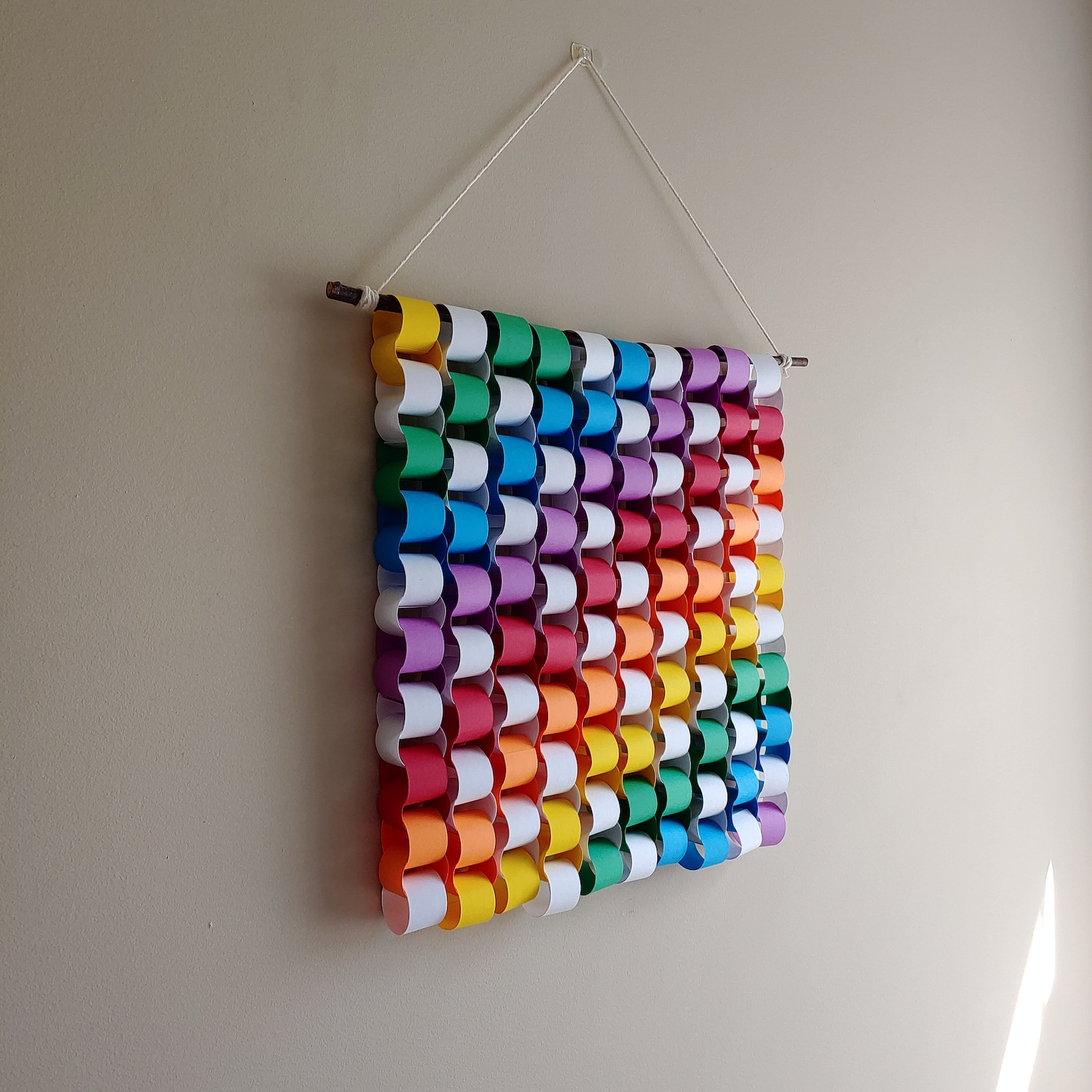 Step Rainbow Paper Chain Wall Art Kit Wall Mural Paper Art - Etsy