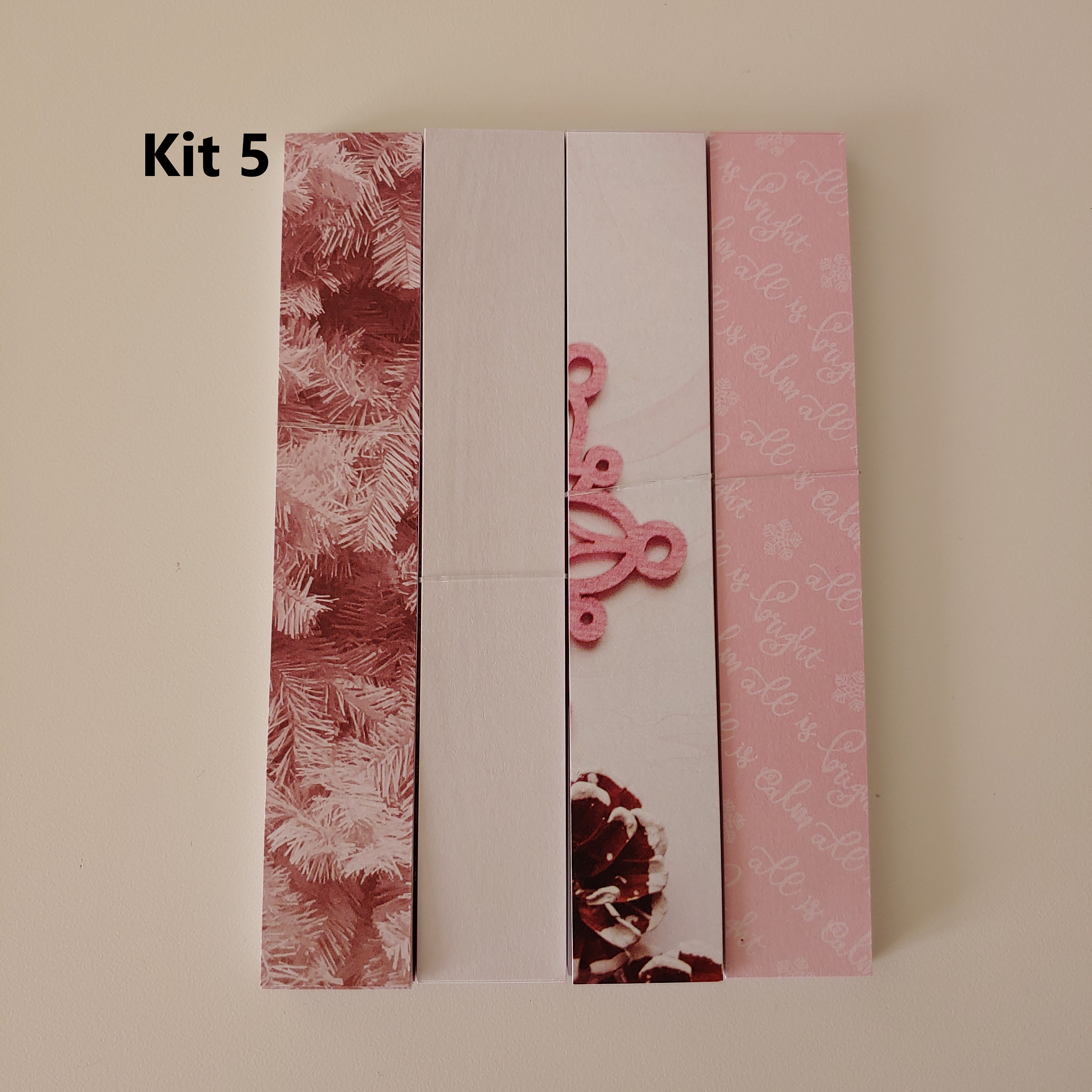 DIY Paper Chain Kits Pink Frosted Christmas 5 Kit - Etsy