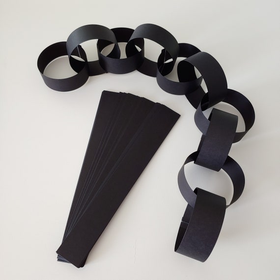 Paper Chain Kits BLACK Long double sided Smooth 10 | Etsy