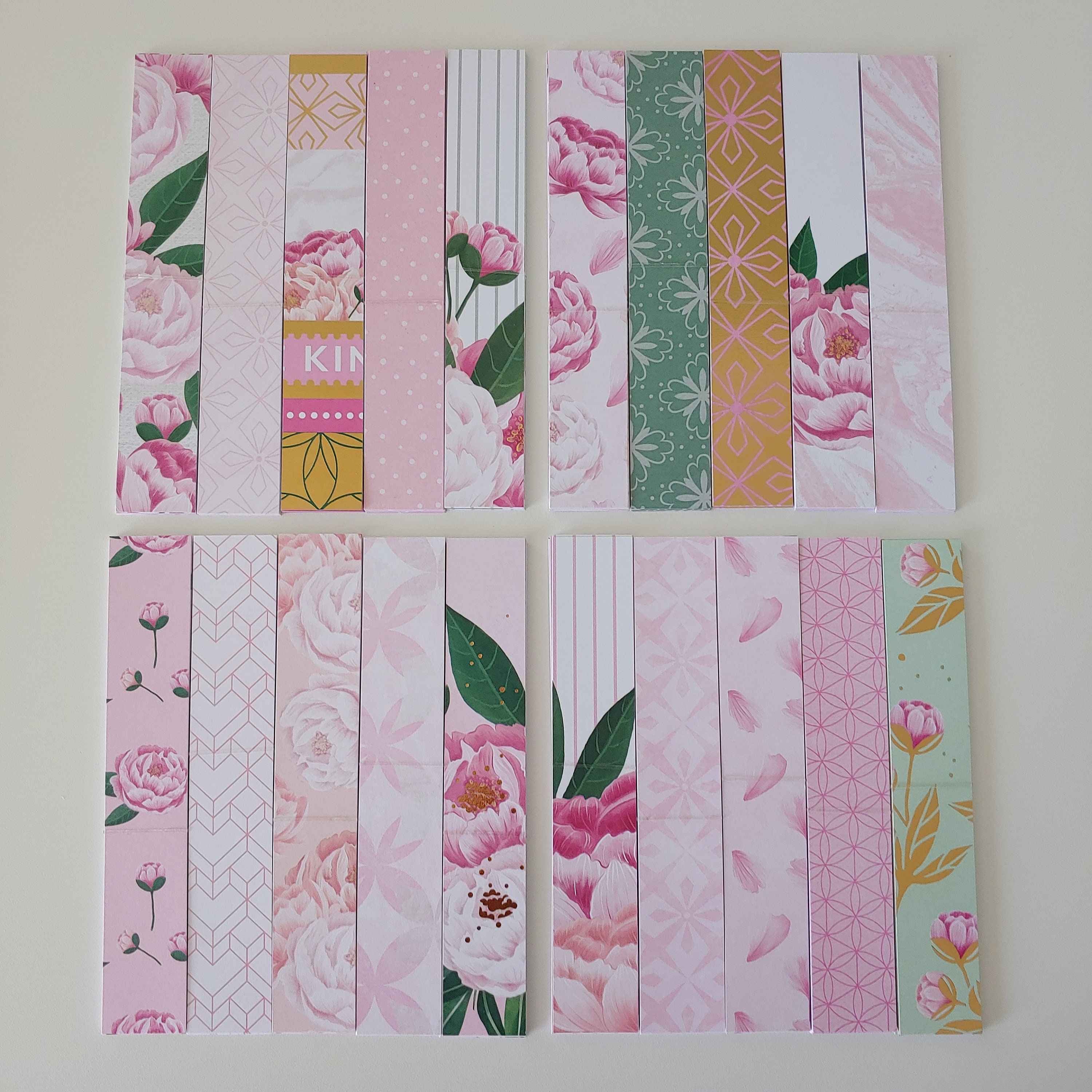 Pink Peonies DIY Paper Chain Kits 4 Kit Variations to Choose | Etsy