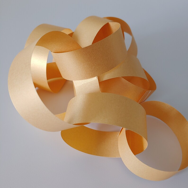 Metallic Paper Chain Kits - Gold - SILVER - Long Double Sided - Smooth ...