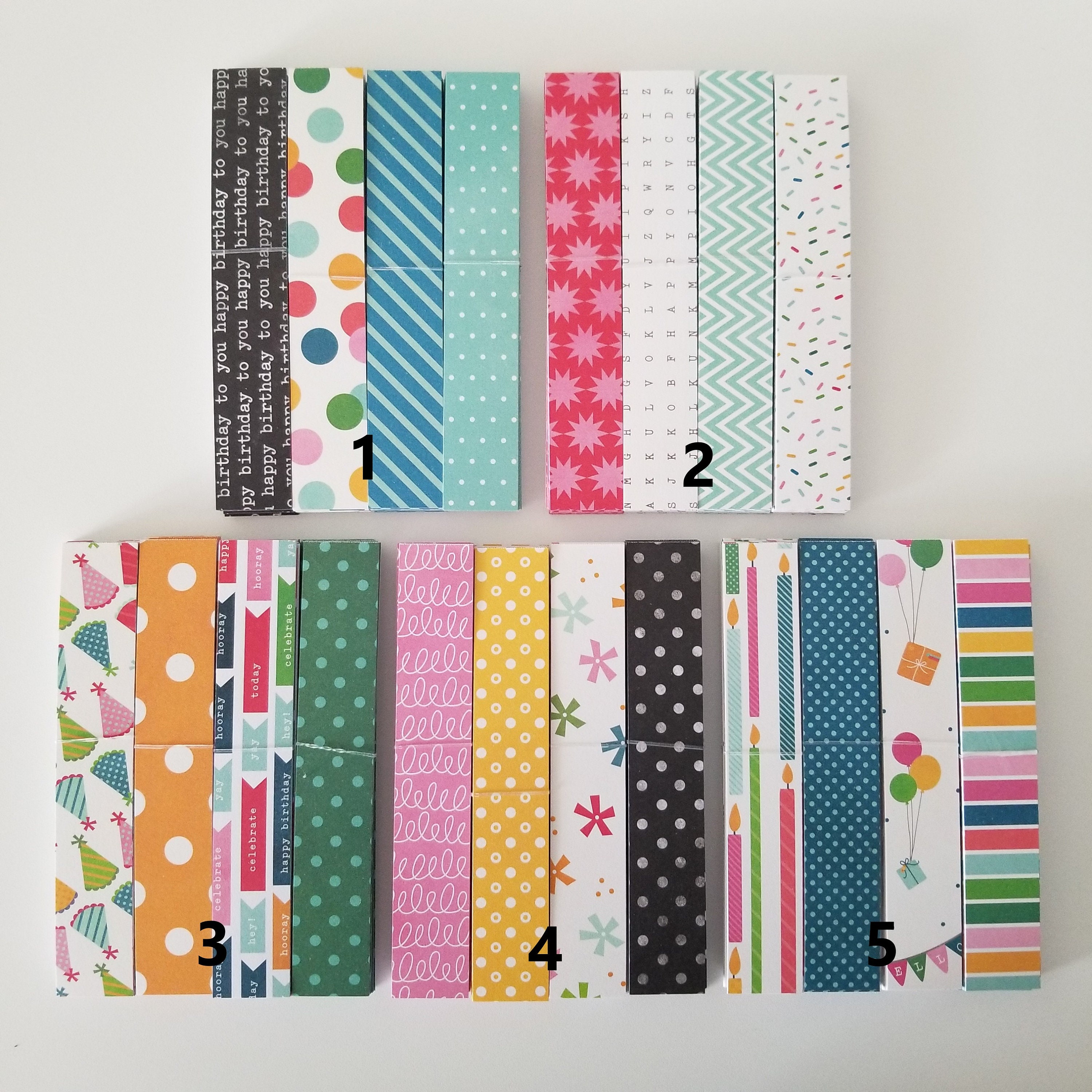 DIY Paper Chain Kits Happy Birthday 5 Kit Variations to - Etsy