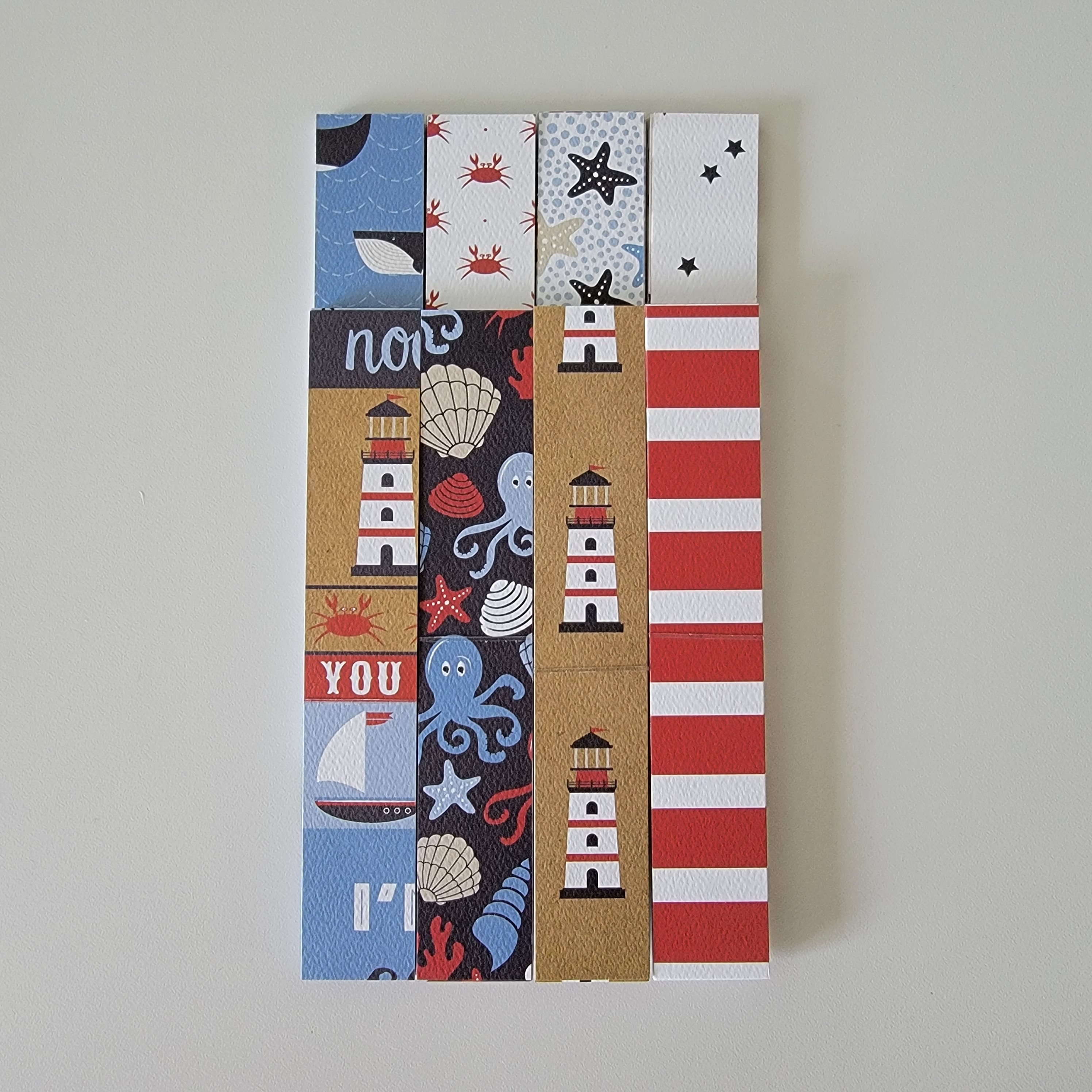 Deep Blue Sea DIY Paper Chain Kits DOUBLE SIDED Sailing Ocean Beach Boy ...