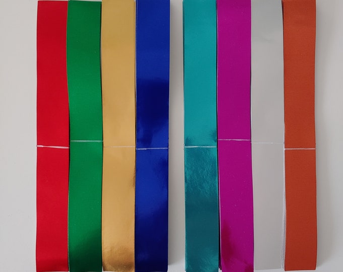 Metallic Foil Paper Chain Kits Long Chain Christmas Classic Red Green ...