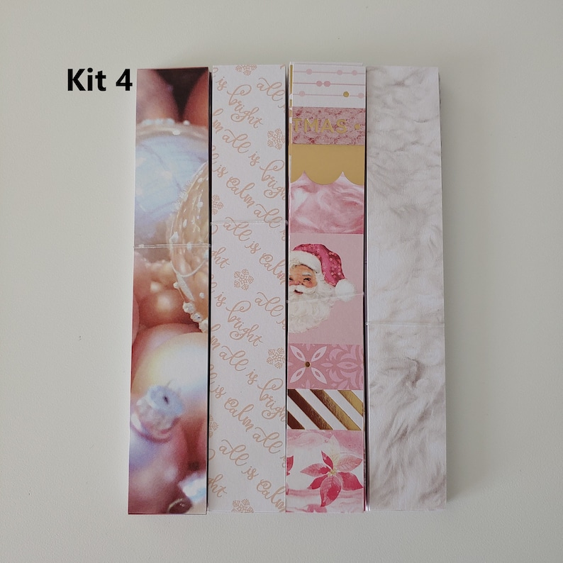 DIY Paper Chain Kits Pink Frosted Christmas 5 Kit - Etsy