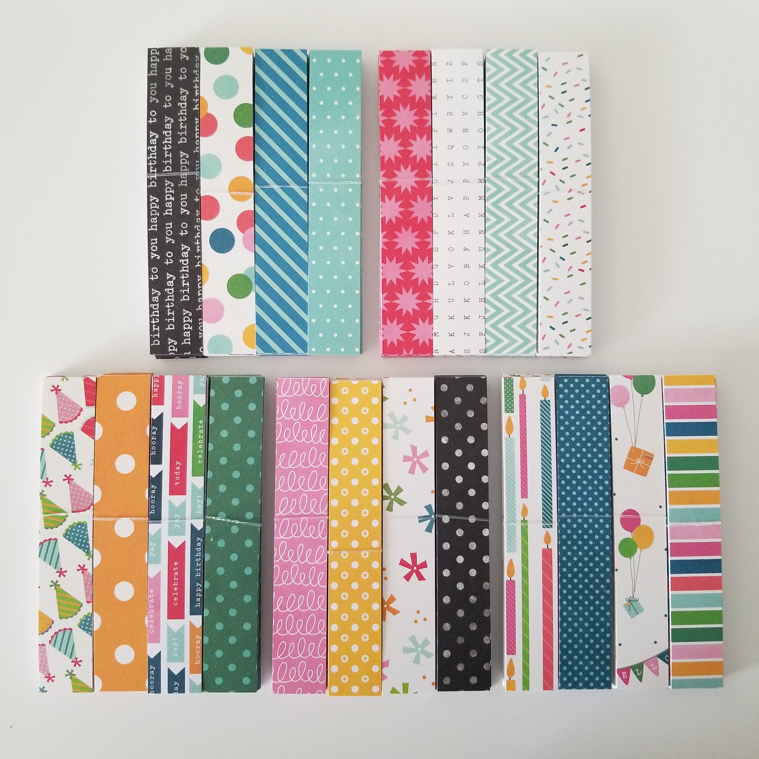 DIY Paper Chain Kits Happy Birthday 5 Kit Variations to - Etsy