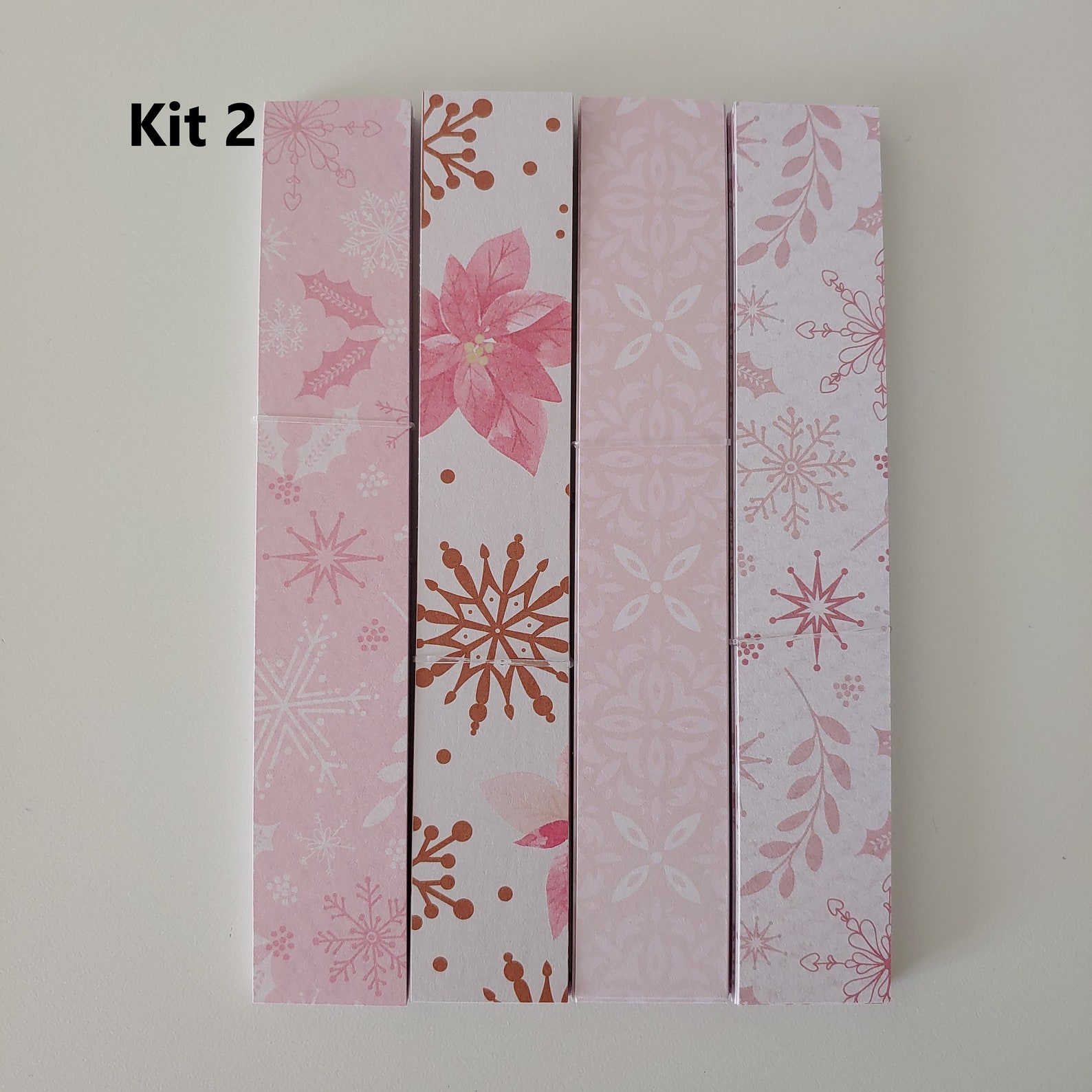 DIY Paper Chain Kits Pink Frosted Christmas 5 Kit - Etsy
