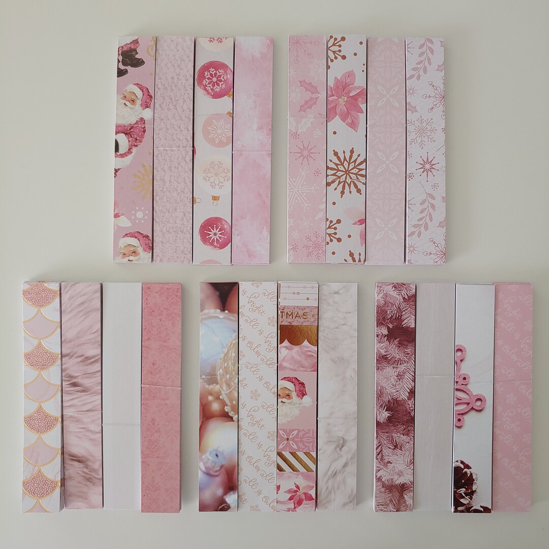 DIY Paper Chain Kits Pink Frosted Christmas 5 Kit - Etsy