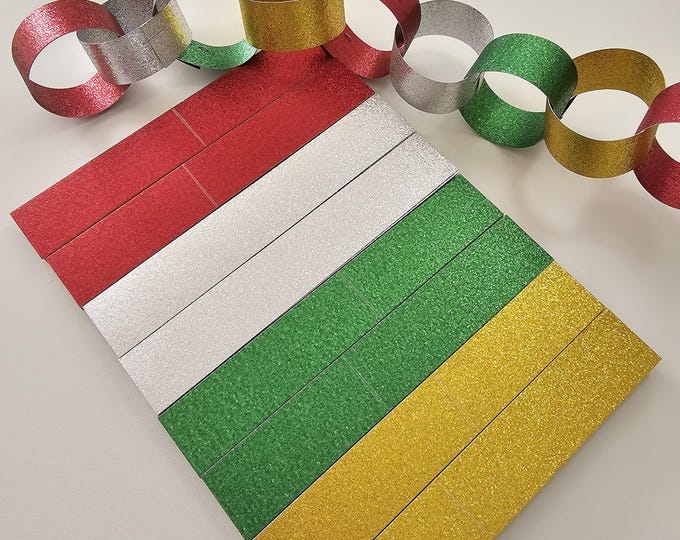 DIY Paper Chain Kits - Primary Rainbow - Red Orange Yellow Green Blue ...