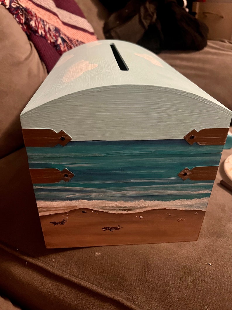 Custom Beach Themed Wedding Card Box - Etsy Canada