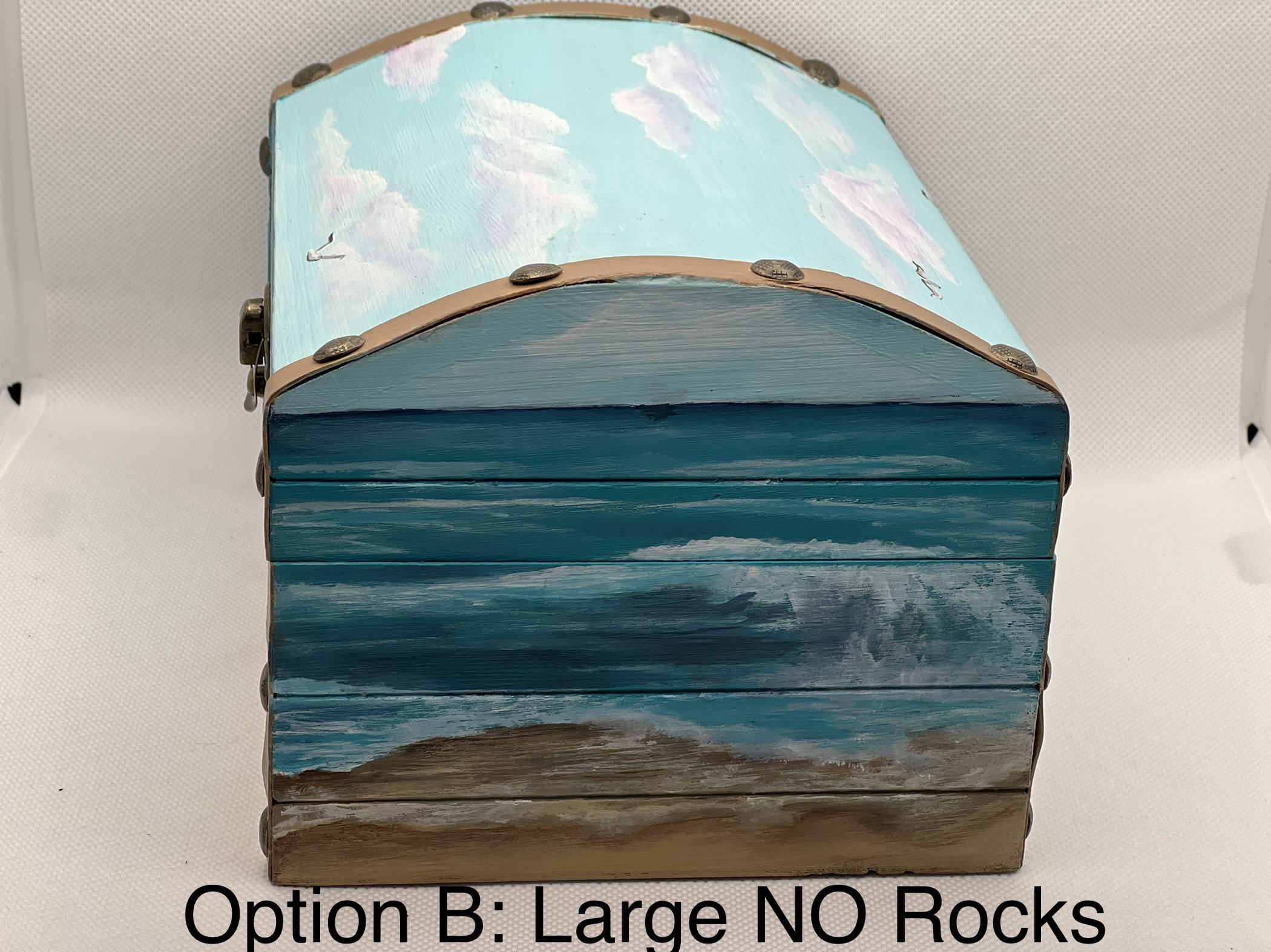 LARGE Hand-painted Treasure Chest-ocean/beach Scene Jewelry - Etsy