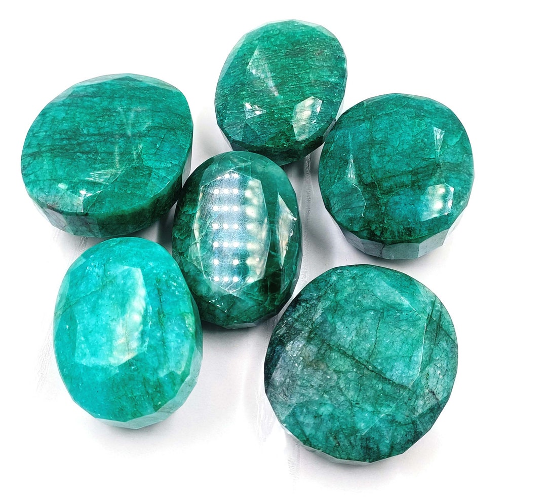 One Time Sale Green Emerald Stone 6 Pieces 7000 Ct Certified Natural ...